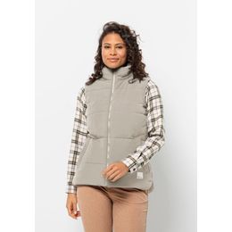 Jack Wolfskin Damen Funktionsweste "WHITE FROST VEST W"dusty, grau, Gr. M, OBERSTOFF 100% POLYAMID FUTTER 100% POLYESTER FÜLLUNG 100% POLYESTER,