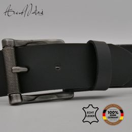 AnnaMatoni Herren Lederg&uuml;rtel "AnnaMatoni Herren Lederg&uuml;rtel Zeitloses Design G&uuml;rtel 4cm breit"schwarz790, Gr. 110, 100% Leder, G&uuml;rtel
