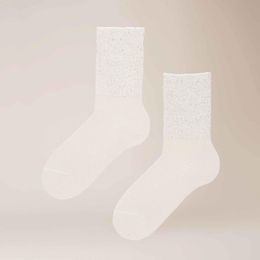 Kunert Damen Socken "Socke Cosy Celebration", Gr. 35, beige, Obermaterial: 53% Polyester PES. 21% Polyamid PA. 20% Baumwolle CO. 4% Alpaka WP. 2%