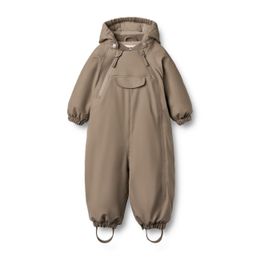 Wheat Kinder Jumpsuit "Wheat Wintersuit Evig"dry wood, Gr. 98, unifarben, 100% Polyester (Recycelt), Overalls