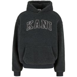 Karl Kani Herren Kapuzensweatshirt "Karl Kani Karl Kani Serif Teddy Hoodie"anthrazit, Gr. XL, bedruckt, 100% Polyester, Sweatshirts