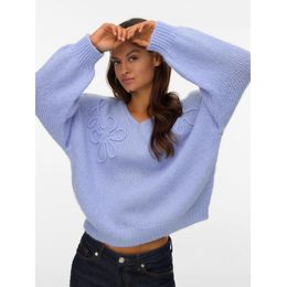 V&eacute;ro Moda VERO MODA Damen V-Ausschnitt-Pullover "VMLOLLIPOP LS V-NECK PULLOVER BOO"baby lavender, Gr. M, unifarben, Strick, Obermaterial: 100% Polyester,