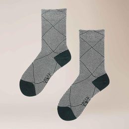 Kunert Damen Socken "Socke Business Check", Gr. 39, gr&uuml;n, Obermaterial: 46% Baumwolle CO. 31% Wolle WO. 21% Polyamid PA. 2% Elasthan EL., Socken
