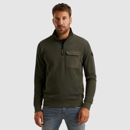 PME-Legend PME LEGEND Herren Troyerbeluga, Gr. 4XL, Feinstrick, Obermaterial: 65% Baumwolle, 27% Polyester, 8% Polyester (Sorona), Pullover, mit Brusttasche