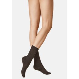 Kunert M&auml;dchen Socken "Socke Wool Care", Gr. 39, braun, Obermaterial: 98% Schurwolle WV. 2% Elasthan EL., Socken