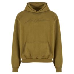 Karl Kani Herren Kapuzenpullover "Karl Kani Karl Kani Autograph Heavy OS Hoodie"olive, Gr. S, unifarben, 100% Baumwolle, Pullover