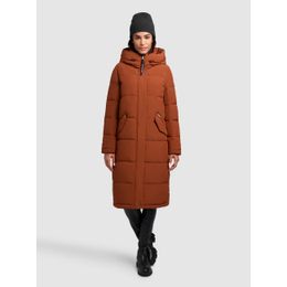 Khujo Damen Steppmantel "DAIRI"russet braun, Gr. M, unifarben, 90% Polyester, 10% Elasthan, M&auml;ntel