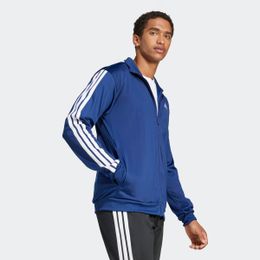 Herren Trainingsjacke "M 3S TR TT", blau, Gr. XXXL, adidas Sportswear, Obermaterial: 100% Polyester, Jacken