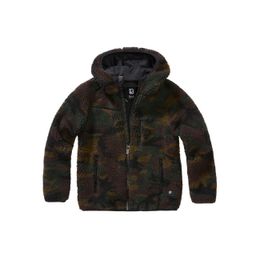 Brandit M&auml;dchen Allwetterjacke "Brandit Damen Kids Teddyfleecejacket Hood"woodland, Gr. 146, unifarben, 100% Polyester, Jacken