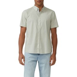s.Oliver Herren Kurzarmhemdkhaki wei&szlig;, Gr. XXXL, kariert, Obermaterial: 96% Baumwolle, 4% Elasthan, Hemden, mit Karo Muster