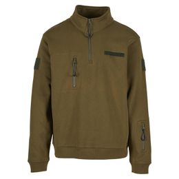 Brandit Damen Sweater "Brandit Tactical Sweat Troyer"olive, Gr. M, unifarben, 100% Polyacryl, Sweatshirts