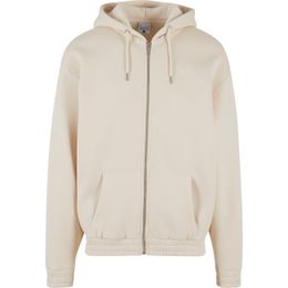 Karl Kani Herren Sweatjacke "Karl Kani Karl Kani Authentic Star Logo OS Full Zip Hoodie", beige, Gr. M, 65% Baumwolle, 35% Polyester, Sweatjacken