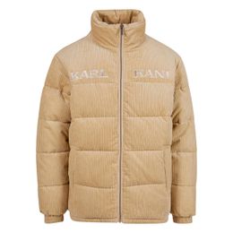 Winterjacke Karl Kani "Karl Kani Unisex KM233-038-2 KK Retro Corduroy Puffer Jacket", Damen, Gr. M, sand, 100% Baumwolle, unifarben, normal, hoch geschlossener Ausschnitt, Jacken Winterjacke