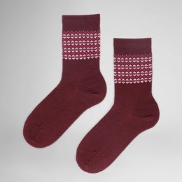 Hudson Damen Socken "Socke Nordic", Gr. 35, rot, Obermaterial: 49% Polyacryl PAN. 40% Wolle WO. 10% Polyamid PA. 1% Elasthan EL., Socken