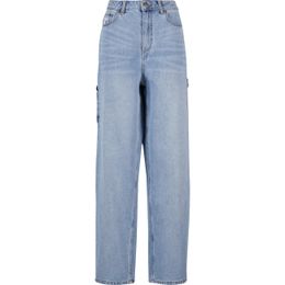 Karl Kani Damen Bequeme Jeans "Karl Kani Karl Kani OG Baggy Workwear Denim vintage"midblau, Gr. 30, unifarben, 100% Baumwolle, Jeans