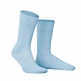 Hudson Damen Socken "Socke Relax Cotton", Gr. 43, blau, Obermaterial: 97% Baumwolle CO. 3% Elasthan EL., Socken