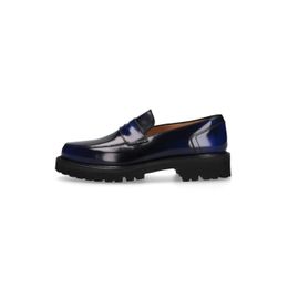 Henry Stevens Herren Loafer "Haywood PL", Gr. 40,5dunkelblau, Kalbsleder, Schuhe, Herren Businessschuh Slipper hangefertigt, Lederschuh