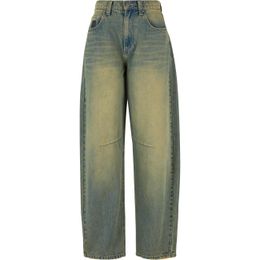 Karl Kani Damen Bequeme Jeans "Karl Kani Karl Kani OG Baggy Denim"blau, gr&uuml;n, Gr. 26, unifarben, 100% Baumwolle, Jeans