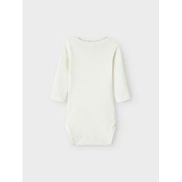 name it M&auml;dchen Langarmbody "NBFKAB LS BODY NOOS", Gr. 68cloud dancer, Jersey, Obermaterial: 57% Baumwolle, 38% Modal, 5% Elasthan, unifarben, Bodys