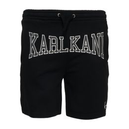 Sweatshorts Karl Kani "Karl Kani Herren KM232-006-2 KK College Signature Sweatshorts", Herren, Gr. L, US-Gr&ouml;&szlig;en, schwarz, 80% Baumwolle, 20% Polyester, normal, Hosen Sweatshorts