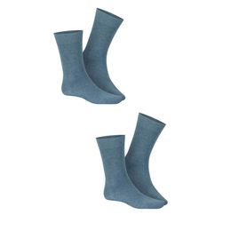Hudson M&auml;dchen Socken "Socke Only 2-Pack", Gr. 39, beige, Obermaterial: 75% Baumwolle CO. 23% Polyamid PA. 2% Elasthan EL., Socken