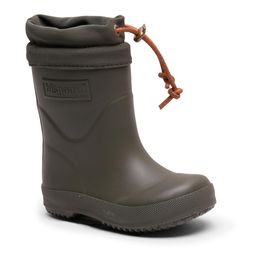 bisgaard Mädchen Gummistiefel "thermo", Gr. 34olive, Gummi, Basic, Schuhe, Boots mit Lammwolle, Größenschablone zum Download