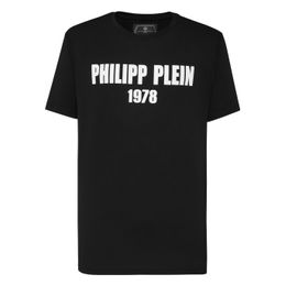 Philipp Plein Damen T-Shirt "T-Shirt Rundhalsausschnitt Ss"02, schwarz, Gr. XXXL, Obermaterial: 100% Baumwolle, Shirts