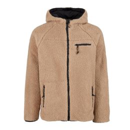 Anorak Brandit "Brandit Herren Teddyfleece Worker Jacket", Herren, Gr. 5XL, camel, 100% Polyester, unifarben, normal, ohne Ausschnitt, Jacken