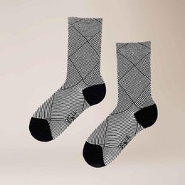 Kunert Damen Socken "Socke Business Check", Gr. 35, schwarz, Obermaterial: 46% Baumwolle CO. 31% Wolle WO. 21% Polyamid PA. 2% Elasthan EL., Socken