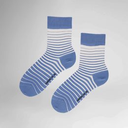 Hudson Damen Socken "Socke Piano", Gr. 35, blau, Obermaterial: 78% Baumwolle CO. 18% Polyamid PA. 4% Elasthan EL., Socken