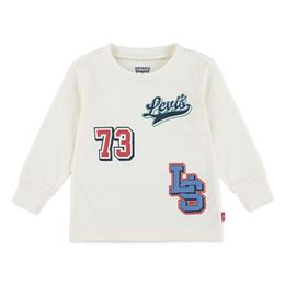 LEVI'S KIDS Jungen Langarmshirt "LVB LEVI AND DOG IN CAR"levi's egret, Gr. 6M, bedruckt, Jersey, Obermaterial: 100% Baumwolle, Shirts, mit farbigen
