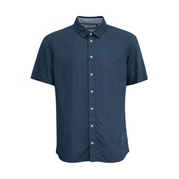 Blend Herren Kurzarmshirt "Kurzarmhemd BHBOBBY Shirt ss", blau, Gr. S, Obermaterial: 55% Leinen LI. 45% Viskose CV., Hemden