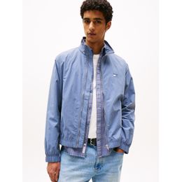 Collegejacke Tommy Jeans "TJM ESSENTIAL JACKET EXT", Herren, Gr. 4XL, blau (blau moment), Web, Obermaterial: 100% Polyamid. Futter: 100% Polyester, h&uuml;ftlang, elastischer Bund, Jacken Collegejacke, Freizeitjacke, &Uuml;bergangsjacke, Baumwoll Twilljacke