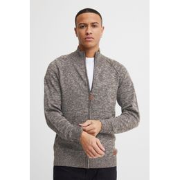 Blend Herren Strickjacke "BHDaniri"pewter mix, Gr. M, Feinstrick, 50% Baumwolle, 50% Polyacryl, Strickjacken, Strickjacke mit hochabschlie&szlig;endem