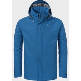 Sch&ouml;ffel Outdoorjacke SCH&Ouml;FFEL "Jacket Gmund M", Herren, Gr. 48, blau (8405, blau), Oberstoff: Aussenseite: 100% Polyester; (Membran: Polyurethan); Futter Rumpf oben: 100% Polyester, regular fit, hoch geschlossener Ausschnitt, Jacken Outdoorjacke