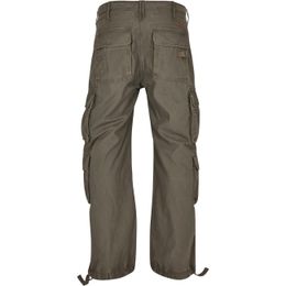 Cargohose Brandit "Brandit Herren Vintage Cargo Pants", Herren, Gr. 4XL, US-Größen, olive, 100% Baumwolle, loose fit, Hosen