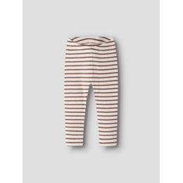 name it M&auml;dchen Leggings "NBNBANI XSL LEGGING NOOS", Gr. 74toasted coconut, Feinripp, Obermaterial: 57% Baumwolle, 38% Modal, 5% Elasthan, geringelt,