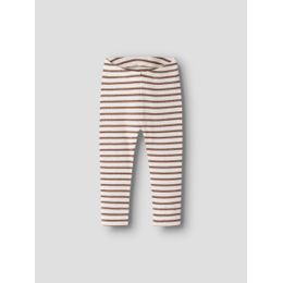 name it M&auml;dchen Leggings "NBNBANI XSL LEGGING NOOS", Gr. 86toasted coconut, Feinripp, Obermaterial: 57% Baumwolle, 38% Modal, 5% Elasthan, geringelt,