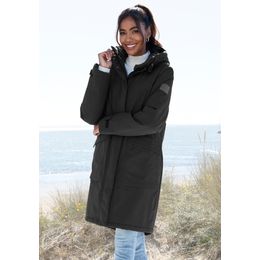 ELBSAND Damen Winterjackeschwarz, Gr. M, unifarben, Obermaterial: 100% Polyester. Futter: 100% Polyester. F&uuml;llung: 100% Polyester, Jacken, mit