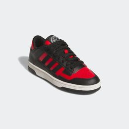 Mädchen Sneaker "RAPID COURT LOW", adidas Sportswear, Gr. 38,5core schwarz, collegiate rot, core weiß, Synthetik, Schuhe