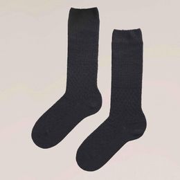 Kunert Damen Socken "Socke Business Graphic", Gr. 35, schwarz, Obermaterial: 40% Polyamid PA. 27% Wolle WO. 27% Viskose CV. 5% Kaschmir WS. 1%