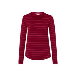 Tchibo - Langarm-Sportshirt - Damen - Gr. S - rot/gestreift