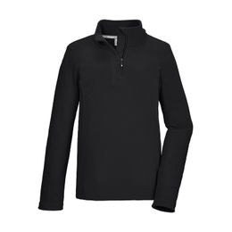Killtec Jungen Fleeceshirt "KSW 248 BYS FLC SHRT"schwarz, Gr. 116, Obermaterial: 100% Polyester, Shirts, Fleeceshirt mit Stehkragen, Kinnschutz,