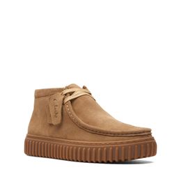 Clarks Herren Schn&uuml;rboots "Torhill Hi", Gr. 44,5schwarz sand suede, Nubukleder, Schuhe, Komfortschuh, Schn&uuml;rstiefel, Bequemschuh mit herausnehmbarem