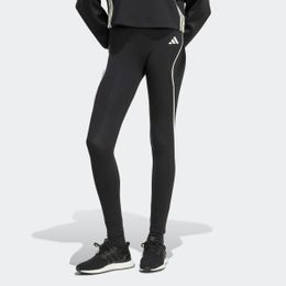 Damen Trainingstights "W STADIUM TIGHT", schwarz-weiß, Gr. XL, adidas Sportswear, Obermaterial: 90% Baumwolle, 10% Elasthan, Hosen