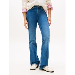 Tommy Hilfiger Damen Bootcut-Jeans "DNM FLO BOOTCUT RW"flo, Gr. 32, unifarben, Denim/Jeans, Obermaterial: 99% Baumwolle, 1% Elasthan, Jeans