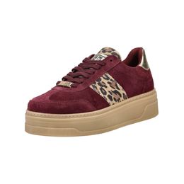 Steve Madden Damen Plateausneaker "Steve Madden Sneaker Leder/Synthetik", Gr. 39burgundy, Leder, Synthetik, Schuhe
