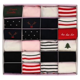 Hudson M&auml;dchen Socken "Socke Christmas Calendar", Gr. 35, bunt, Obermaterial: 75% Baumwolle CO. 23% Polyamid PA. 2% Elasthan EL., Socken