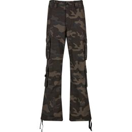 Brandit Herren Cargohose "Brandit Herren Vintage Cargo Pants"schwarzcamo, Gr. S, 100% Baumwolle, Hosen