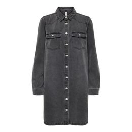 Only Damen Jeanskleid "ONLLISA L/S DNM DRESS GUA NOOS"washed schwarz, Gr. S, unifarben, Denim/Jeans, Obermaterial: 90% Baumwolle, 10% Viskose, Kleider